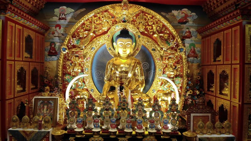 Buddha Statue. Each Statue Features Common Physical Attributes, Poses ...