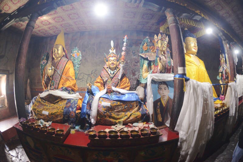 Buddha Statue Enshrined at the Thiksey Temple , One of the Largest ...