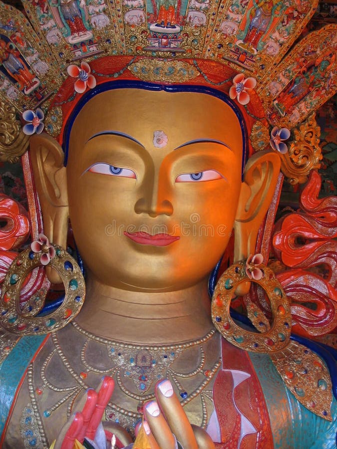Buddha Statue FAce stock photo. Image of tibet, yellow - 202808