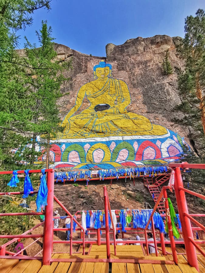 Buddha Statue in the Forest Editorial Image - Image of forest, statue ...