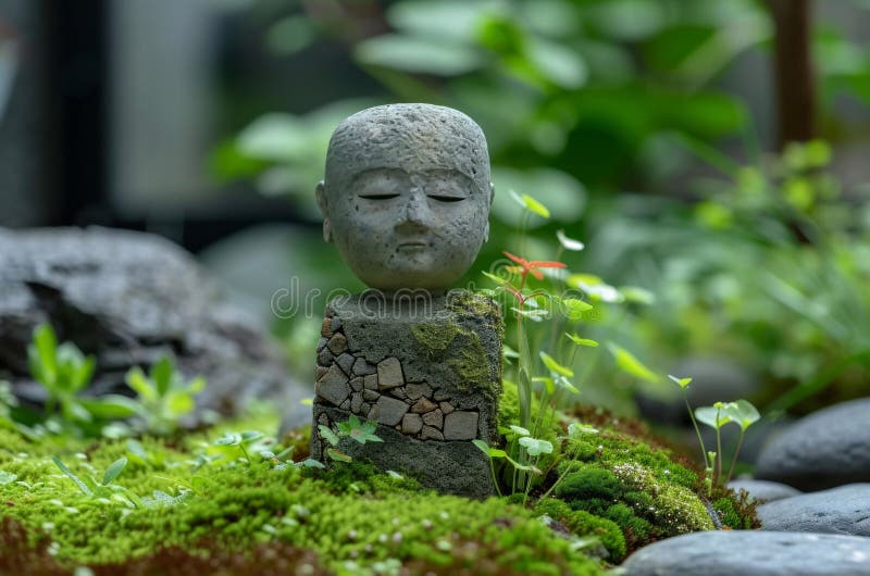 Statue of Buddha Buddha Statue in the Garden Stock Illustration ...