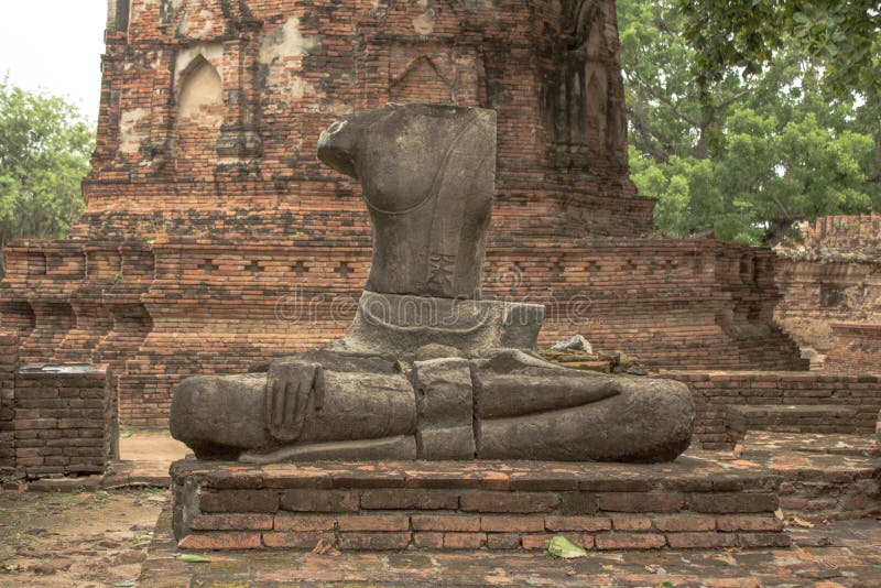 Buddha statue without head stock image. Image of travel - 94936673