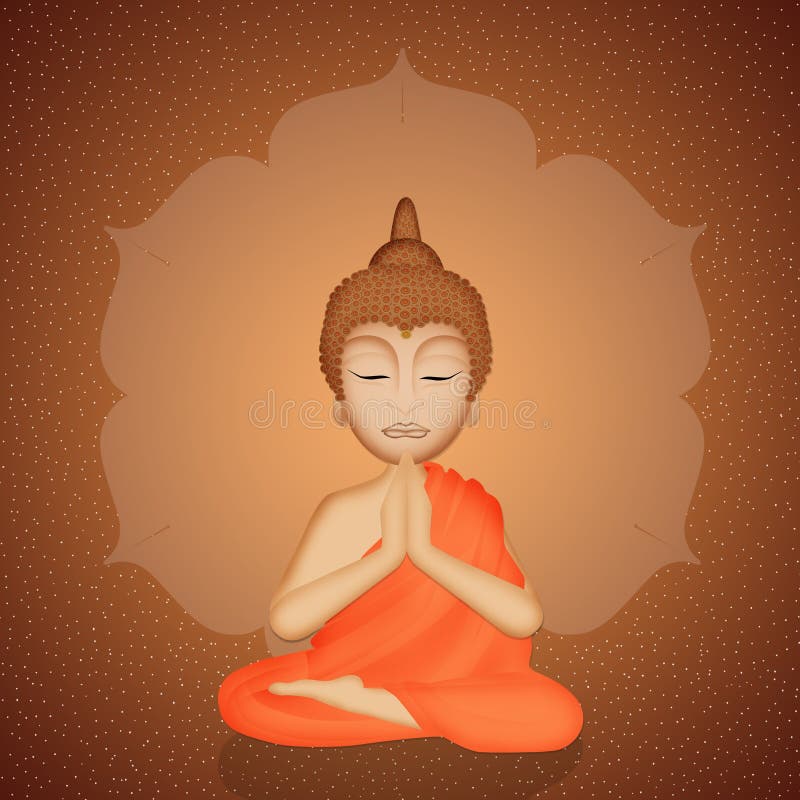 Buddha statue stock illustration. Illustration of spiritual - 93391935