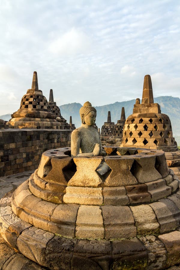 Buddha Statue Inside Stupa of Borobudur Temple Stock Photo - Image of ...