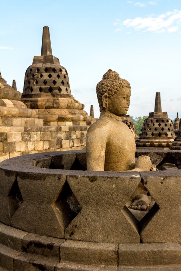 Buddha Statue Inside Stupa of Borobudur Temple Stock Image - Image of ...