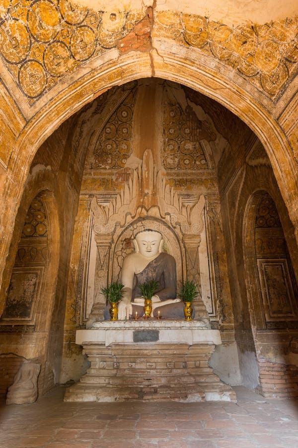 Buddha Statue Inside a Temple in Bagan Stock Photo - Image of ceiling ...