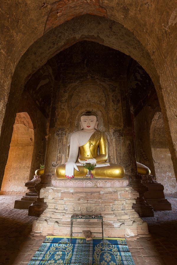 Buddha Statue Inside a Temple in Bagan Stock Photo - Image of dark ...