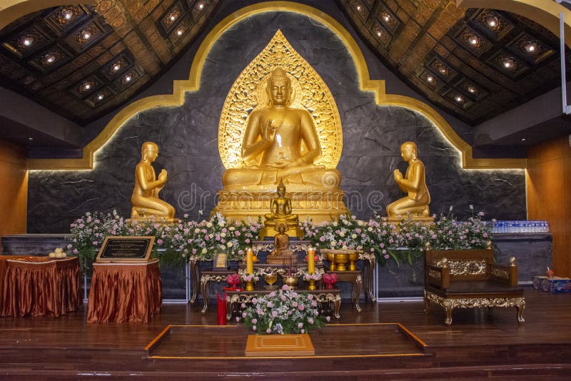Buddha Statue Inside Vihara Editorial Photography - Image of chapel ...