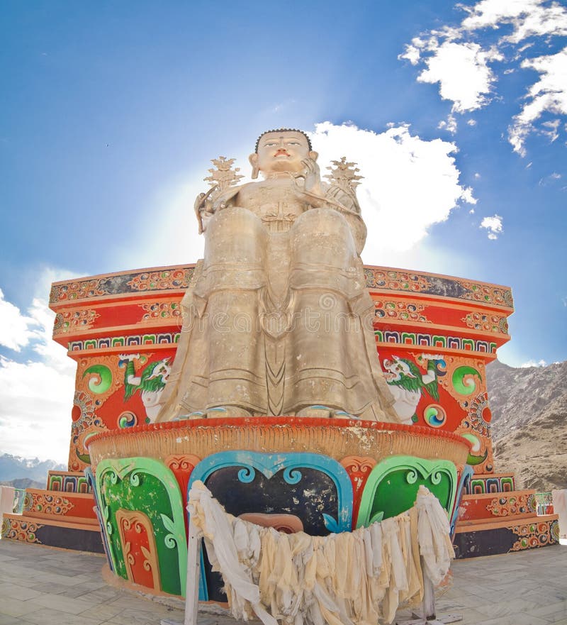 Buddha Statue from Likir Monastery Stock Image - Image of bhikshu ...