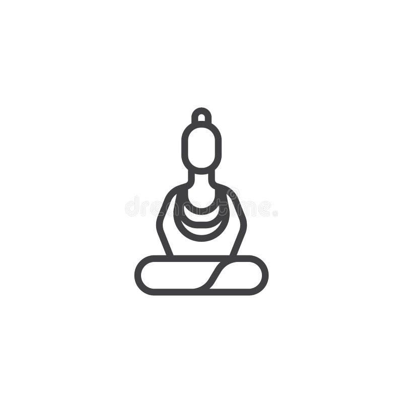 Buddha statue line icon stock vector. Illustration of design - 148105854 Buddha statue line icon stock vector. Illustration of design - 148105854