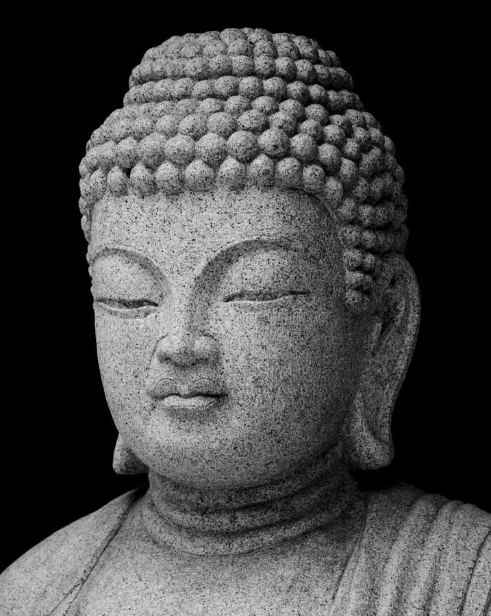 Buddha-Statue in Schwarzweiss Stockbild - Bild von leute, meditieren ...