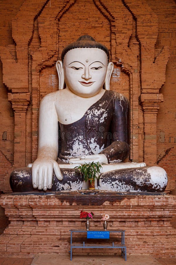 A Buddha Statue in the Temples of Bagan Myanmar Stock Image - Image of ...