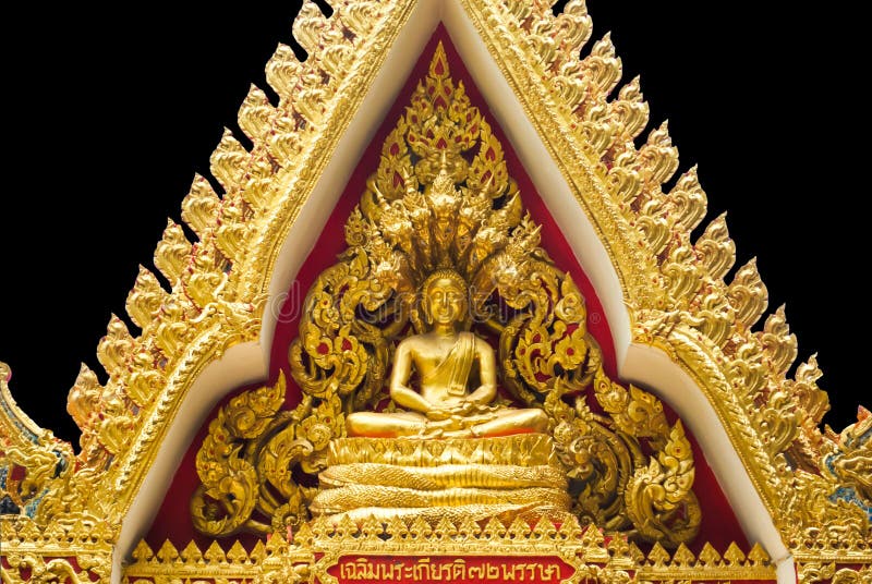 Buddha statue in triangle stock image. Image of gold - 43115285