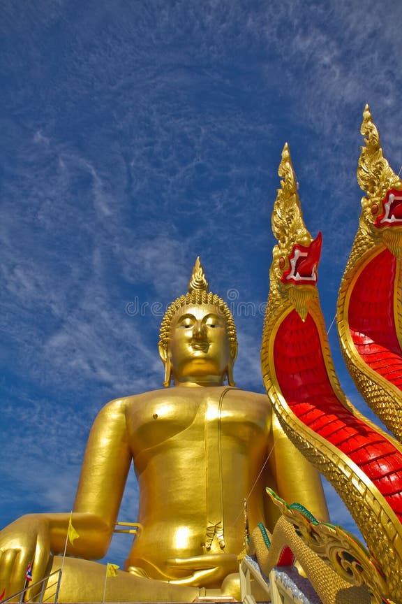 Buddha statue Wat muang stock photo. Image of architecture - 26191026