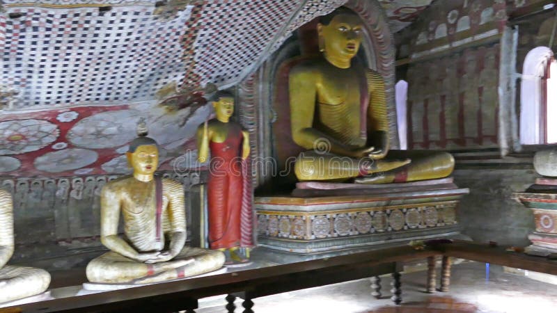 Buddha Statues in Cave Temple Sril Lanka Stock Video - Video of asia ...