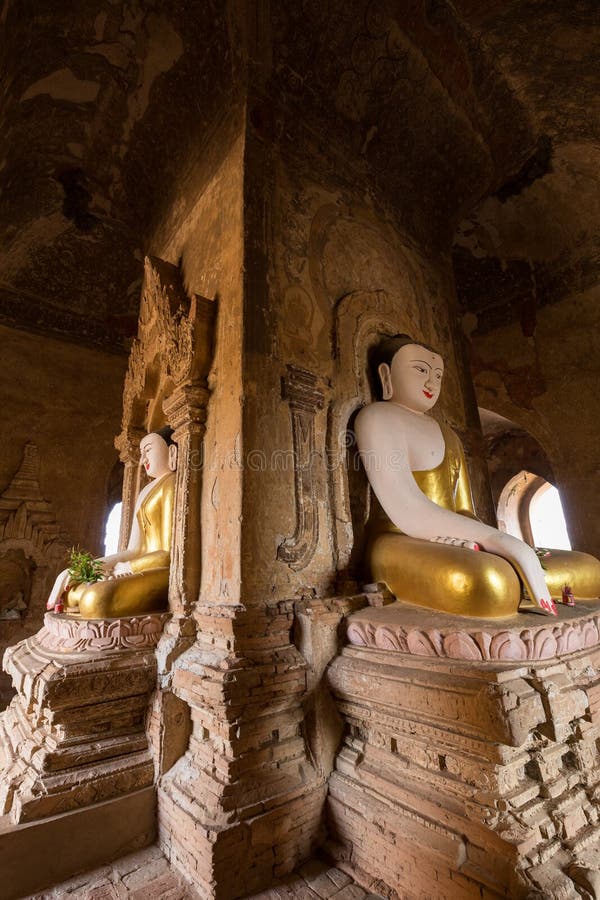 Buddha Statues Inside a Temple in Bagan Stock Photo - Image of place ...