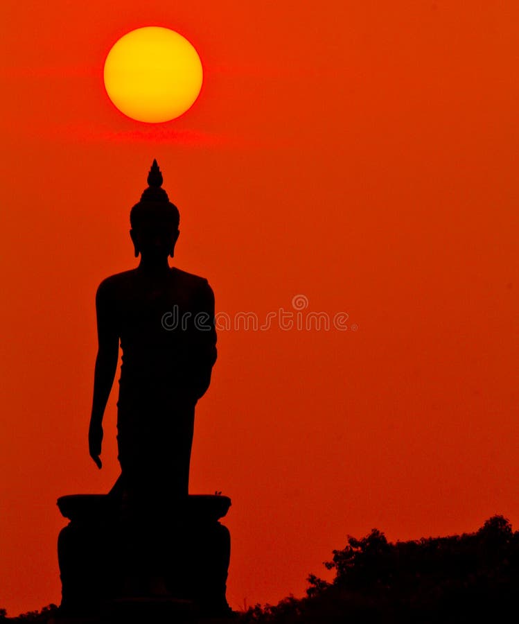 Buddha in the sunset stock photo. Image of beautiful - 37939134