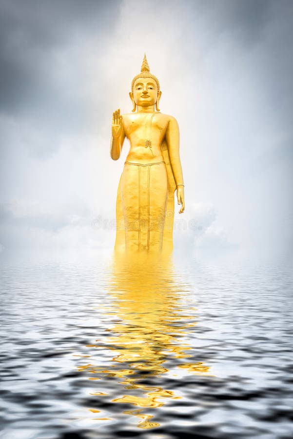 Buddha Reflections Sukothai Temple Ruins Thailand Stock Photo - Image ...