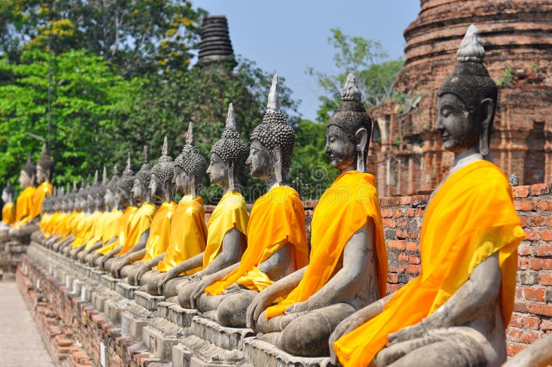 Buddha in yellow cloth stock photo. Image of asia, buddhist - 28464126
