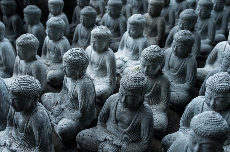 Small Buddha Statues. Buddhism Stock Image - Image of wallpaper ...