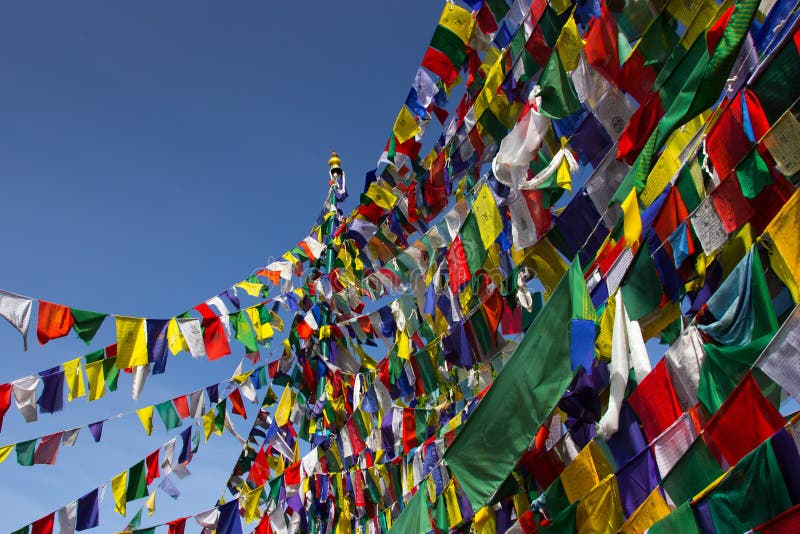 Buddhism, Prayer flags stock image. Image of spiritual - 32930475
