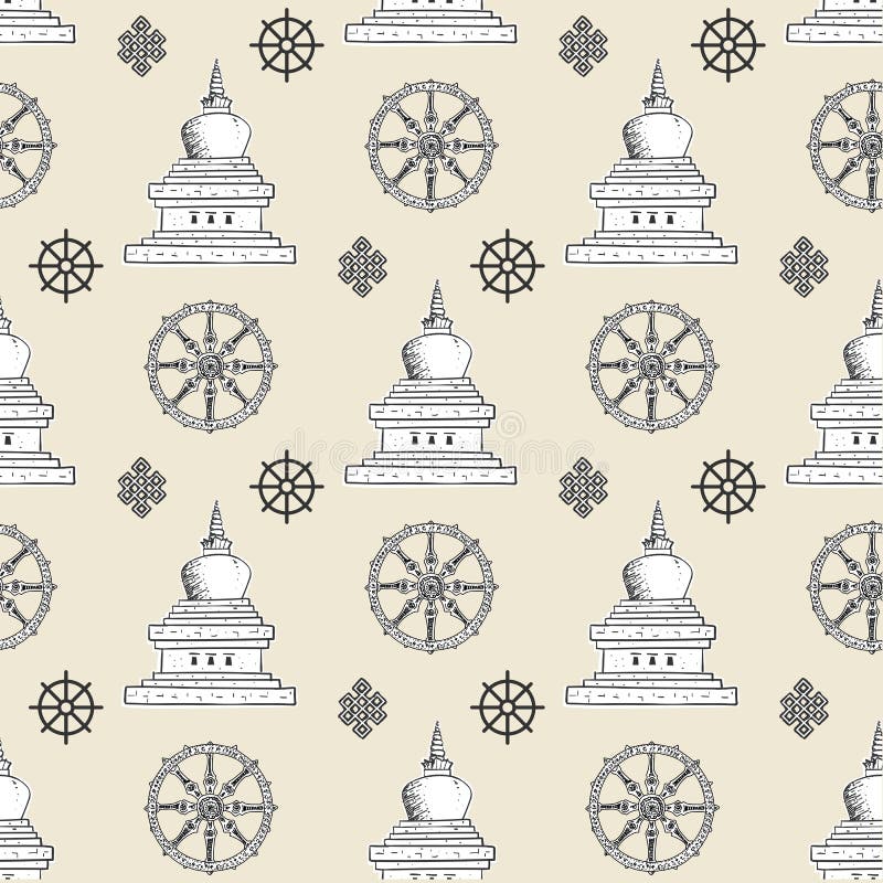 Buddhism Pattern stock vector. Illustration of arahant - 23820165