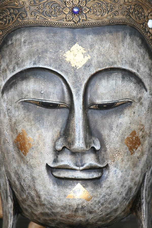 Buddhist Face Ornament, Thailand Stock Photo - Image of buddhist ...