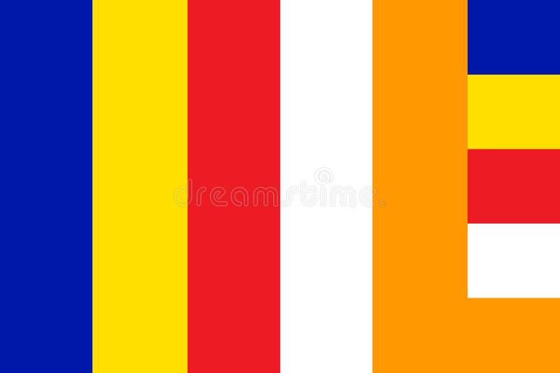 International Buddhist Flag - Vector Image Stock Vector - Illustration ...