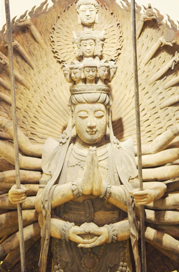 The Buddhist Goddess Thousand-hand Bodhisattva Stock Image - Image of ...