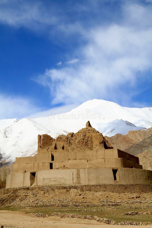 Buddhist gompa remains stock photo. Image of hill, mountain - 24831764
