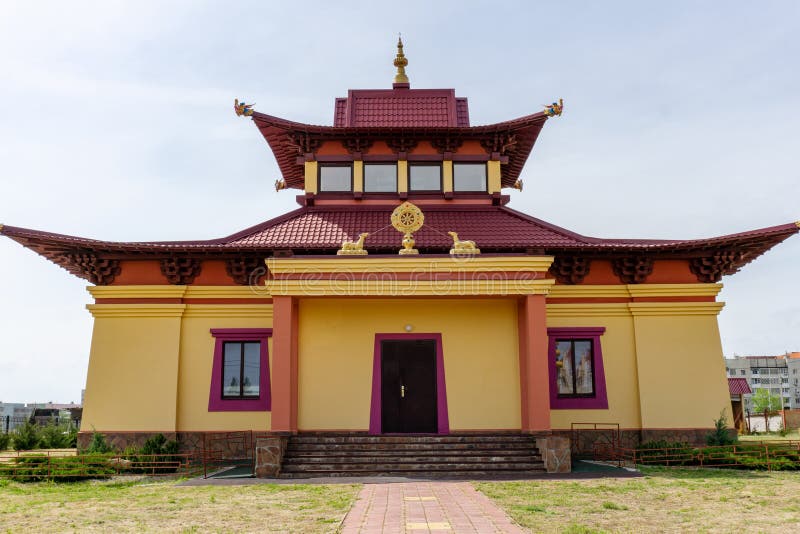 Buddhist Khurul Mindroling in Elista Stock Image - Image of landscape ...