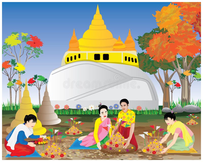 Pendant of temple fair stock illustration. Illustration of burner ...