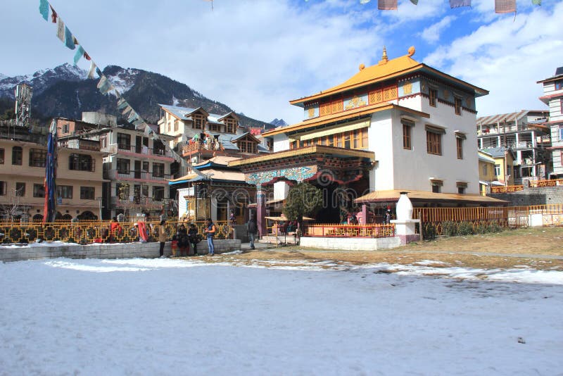 Buddhist Monastery at Hill Station Manali. Editorial Image - Image of ...