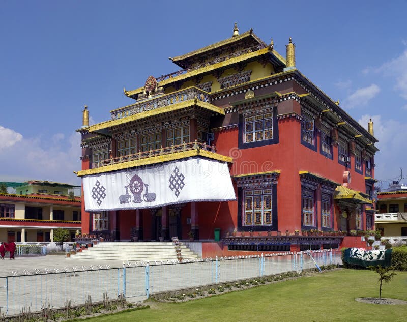 Buddhist Monastery - Kathmandu - Nepal Stock Image - Image of monastery ...