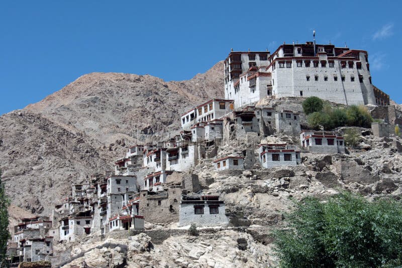 Buddhist Monastery in Ladakh Stock Image - Image of white, gompa: 14178381