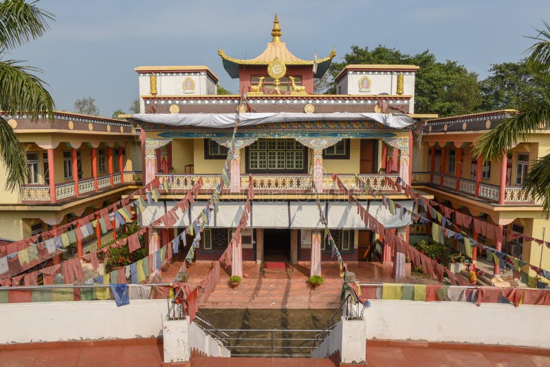 Buddhist Monastery at the Monastic Zone of Lumbini on Nepal Stock Photo ...