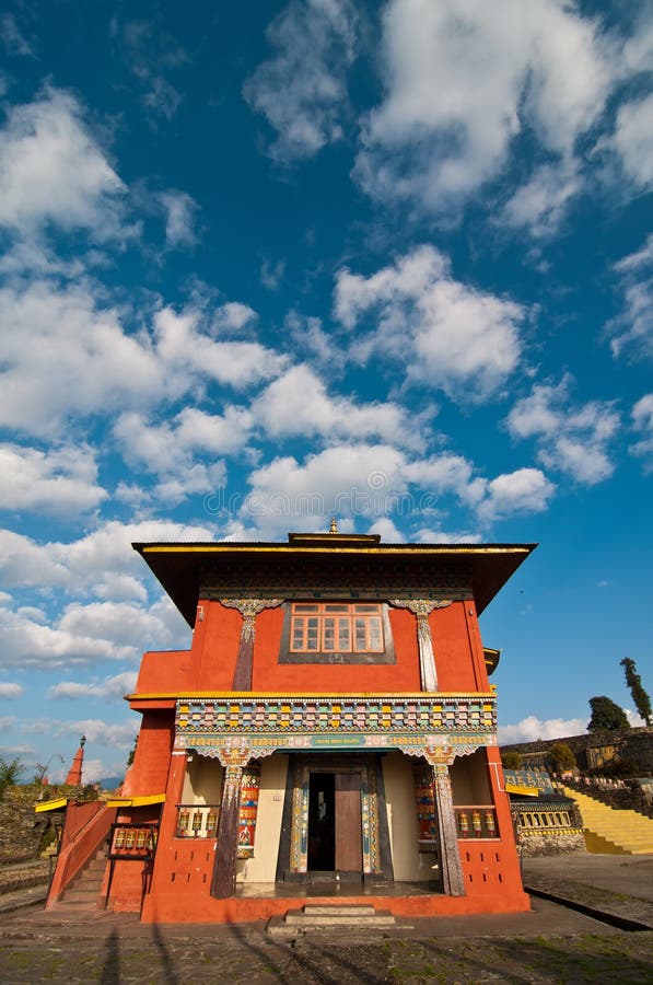 Buddhist Monastery at Ravangla Stock Image - Image of roof, religious ...