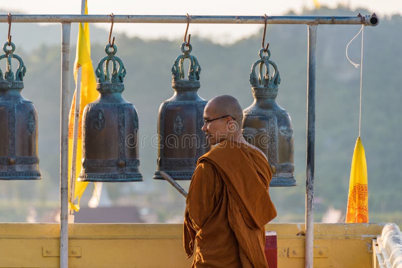 Buddhist Monk Ringing Bells Stock Photos - Free & Royalty-Free Stock ...