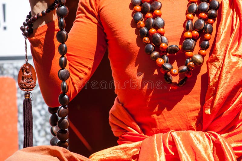 Monk with Hand Holding Give Alms Bowl Which Came Out of the Offerings ...