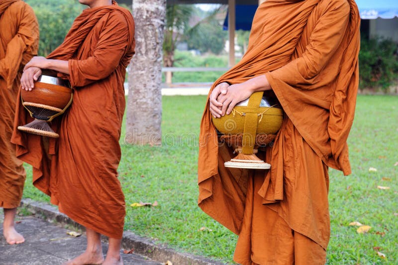 Buddhist monk on morning stock image. Image of rubber - 41346169