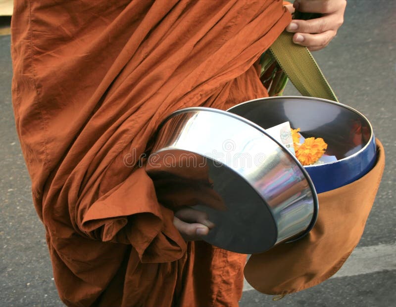 Buddhist monk s alms bowl stock photo. Image of food - 36666422