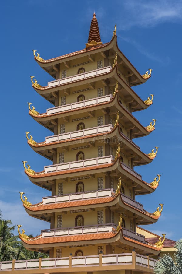 Buddhist Pagoda Where Monks Study Stock Photo - Image of fareast, gold ...