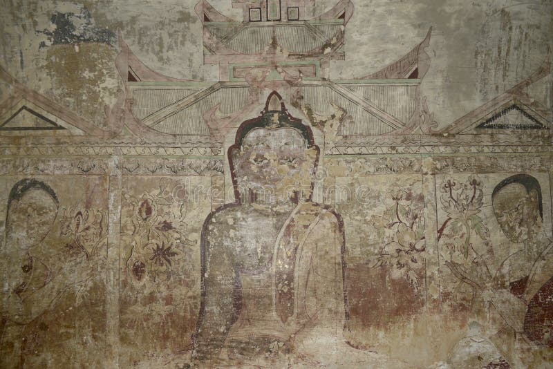 Buddhist paintings stock photo. Image of decoration, bagan - 66895462
