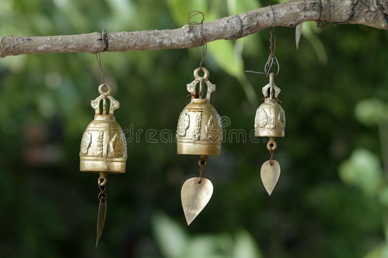 Buddhist prayer bells stock photo. Image of praying, thailand - 28725834