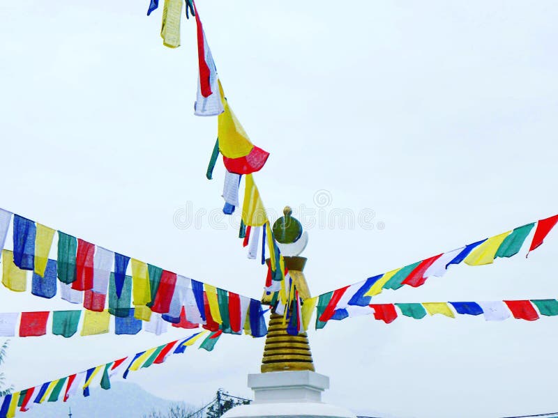 Buddhist Prayer flag stock photo. Image of religious - 213226042