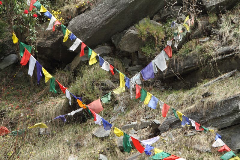 Buddhist prayer flags stock image. Image of buddhist - 51183127