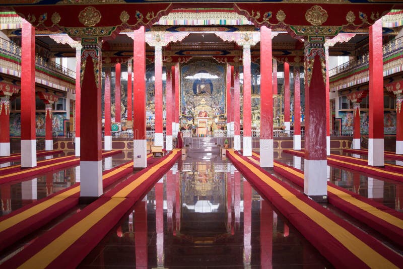 Buddhist Prayer Hall. stock image. Image of place, religious - 42436359