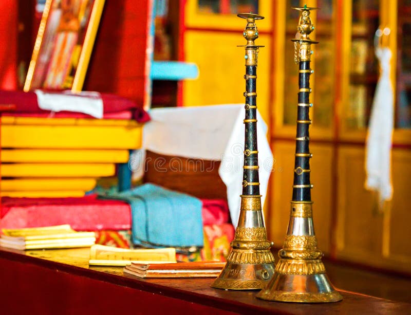 Tibet buddhist instrument stock photo. Image of artwork - 15957958