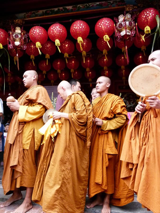 Buddhist ritual editorial stock image. Image of indonesia - 65555054