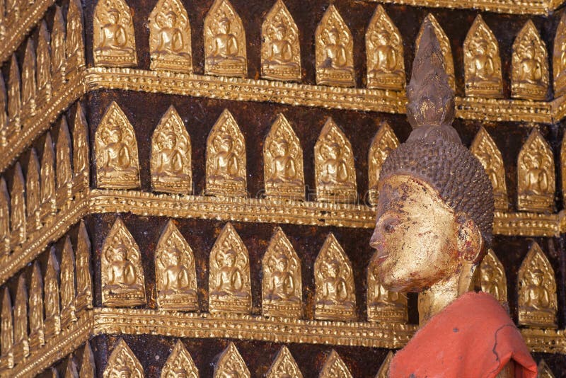 The Buddhist Sculpture in Laos Temple. Stock Image - Image of asia ...